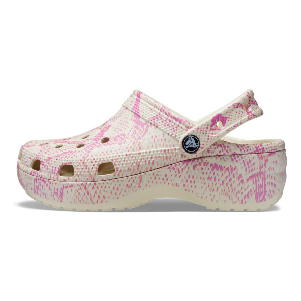 Saboți Crocs Classic Platform Snake Print Clog